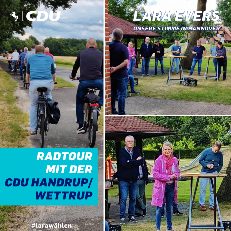 Radtour mit der CDU Handrup/Wettrup - Lara Evers